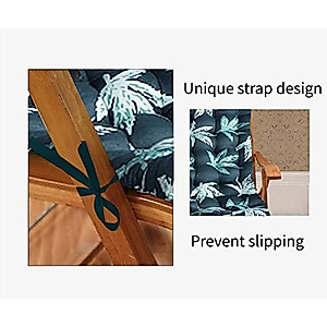 FF Era Non-Slip Rocking Chair Cushion, Sun Lounger Cushion high-Backed Cushion, Thick Extra Large Relaxer Thick seat Cushion Deck Chair Cushion Rocking Chair seat Cushion Garden Cushion (Leaves)