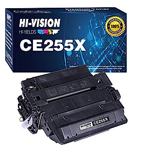 Hi-Vision Hi-Yield Compatible 255X ce255x Toner Cartridge Replacement for 55X Used for HP P3015/ 3015D/ 3015N/ 3015X/ 3015dn/ P3010, Enterprise 500 MFP M525dn/M525f, (1x Black)