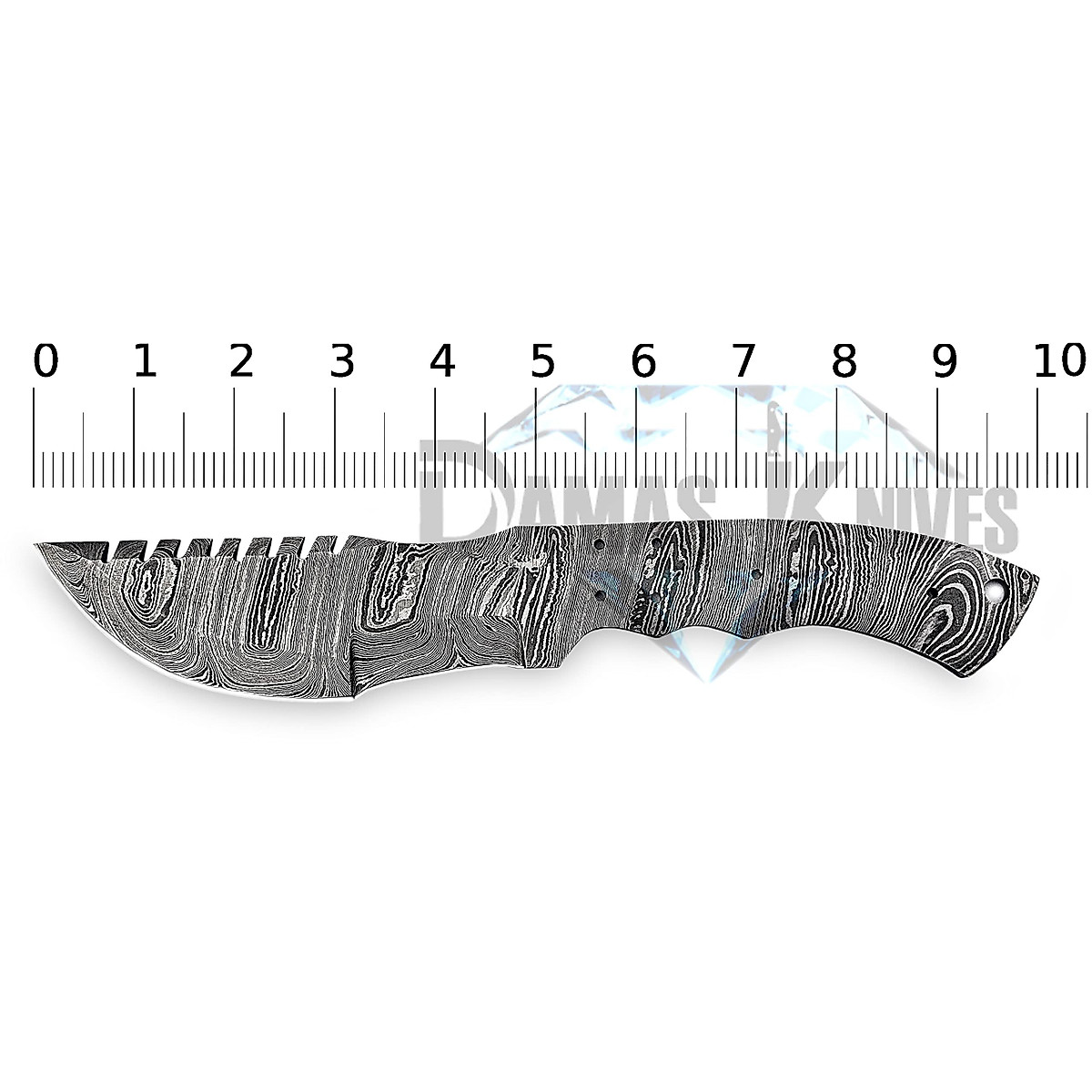 Premium Custom Handmade Damascus Steel Blank Blade Tracker for Knife Making - HB 15. Ideal for Knife Projects and Customization. Durable and Versatile Blank Blade for Knife Making Enthusiasts.