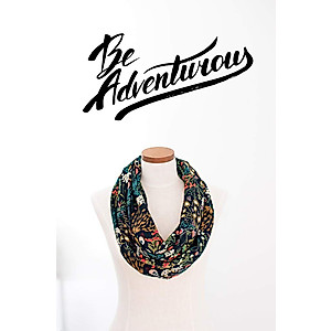 Thea ~ Infinity Scarf w/Secret Zipper Pocket, Spring Travel Scarf, Made in U.S.A.