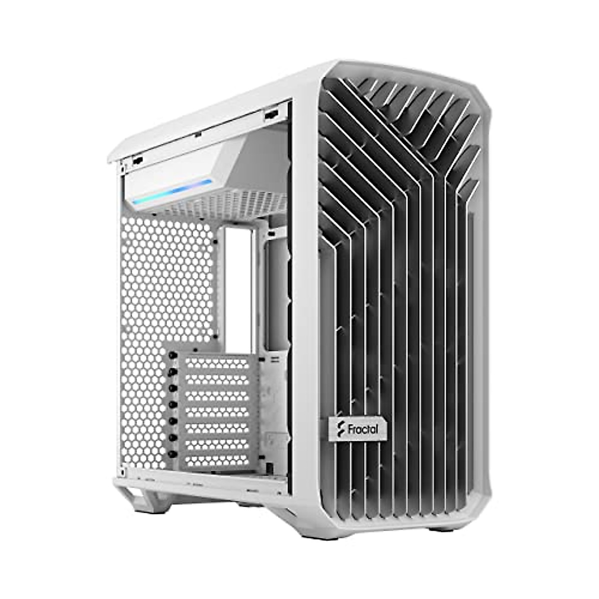 Fractal Design Torrent Compact White - Clear Tint Tempered Glass Side Panel - Open Grille for Maximum air Intake - Two 180mm PWM Fans Included - Type C - ATX Airflow Mid Tower PC Gaming Case