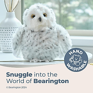 Bearington Snowy The Owl Stuffed Animal, 8 Inch Plush Owl