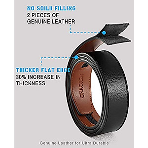 CHAOREN Leather Ratchet Belt Men - Customizable Fit, Effortless Style (35mm)