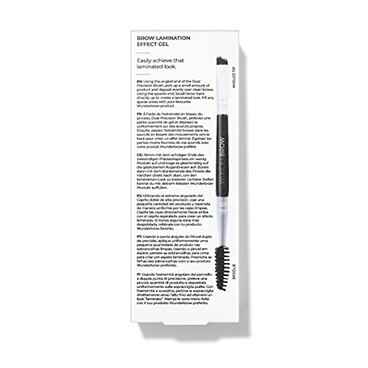 WUNDERBROW Fix It Clear Eyebrow Gel, Long Lasting Lamination Effect, Includes Dual Ended Brush, Vegan & Cruelty Free