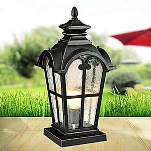 SLNFXC New Chinese Style Column Head Lamp Waterproof Villa Led Gate Lamp Post Outdoor Garden Lamp Outdoor Wall Lamp Door Post Lamp ( Size : 302mm*160mm )
