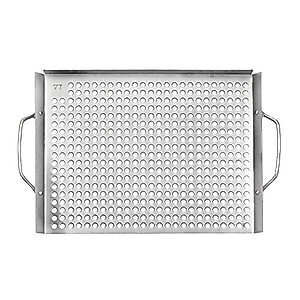 Outset 76632 Stainless Steel Grill Topper Grid, 11"x17"