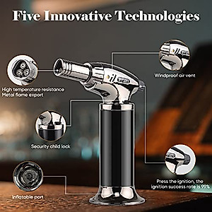 Old Fashion Smoker Kit- Cocktail Smoker Kit - Including Cocktail Smoker - Butane Torch - 4 Different Wood Chips for Smoker - Whiskey Stones- Cocktail Kit - Bar Accessories (Without Butane)