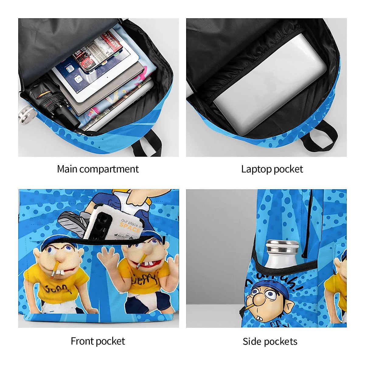 Woodyotime Sml Jeffy Fashionable Computer School Backpack,Travel Business Work Backpack For Adult Women Men