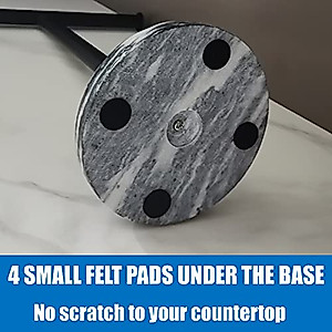 neutral brand Countertop Towel Rack with Heavy Marble Base T-Shape Bathroom Hand Towel Holder Stand SUS304 Stainless Steel, Dual Washcloth Display (Black)