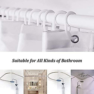 4pcs Merry Christmas Shower Curtain Sets,Waterproof Bath Curtain with 12 Hooks,Base Mat,Toilet Mat,Floor Mat,Holiday Bathroom Decoration Set (A16)