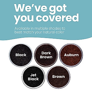 Hair Illusion Black Real Hair Fibers for Thinning Hair - 100% Natural Texture, Non Synthetic Hair Fibers - Bald Spot Cover Up for Women & Men - 38 Gram