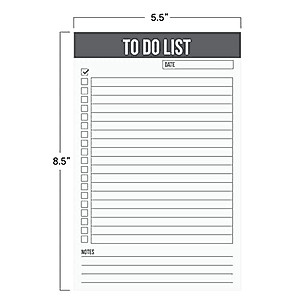 Jot & Mark To Do List Notepad 5.5" x 8.5" (50 Sheets per pad)