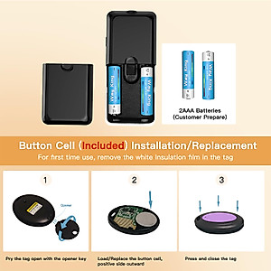 Lost Remote Finder, Remote Control Finder Locator with LED Light | 131ft RC Range Key Finder Locator Making Noise, Find My Keys Device with 4 Remote Retriever Tags | Key Tracker, Keychain Key Finder