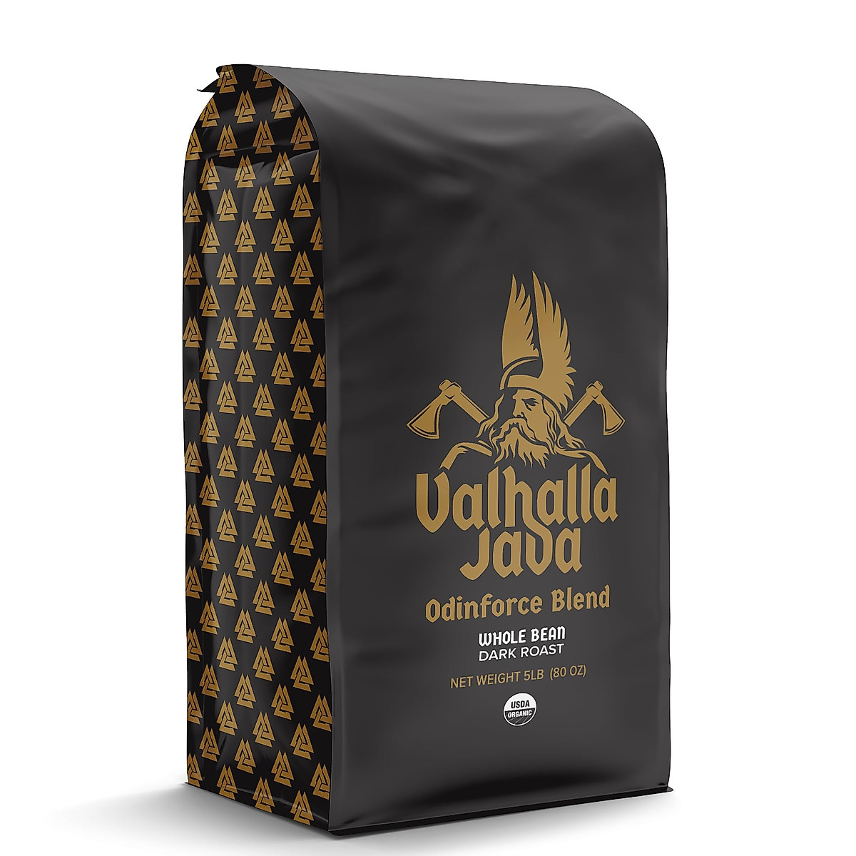 Valhalla Java Whole Bean Coffee by Death Wish Coffee, Fair Trade and USDA Certified Organic - 5 Lb Bag