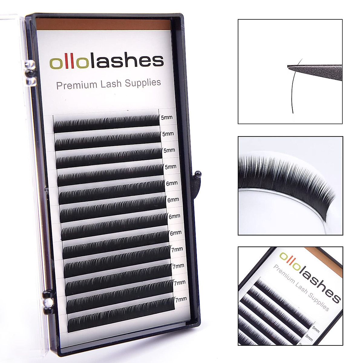 Bottom Lash Extension J Curl 0.07mm Mix5-7mm 5mm 6mm 7mm Black Color Bottom Lash Extensions (Mix5-7mm 0.07 J Curl)