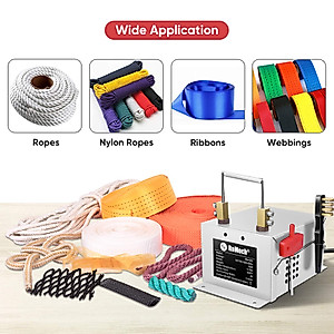RoMech Electric Rope Cutter - Hot Knife Thermal Blade for Braid Fabric Webbing Belting Ribbon- Bench Mount Cutting Tool Kit – Heal Sealer (30W, RM-016)