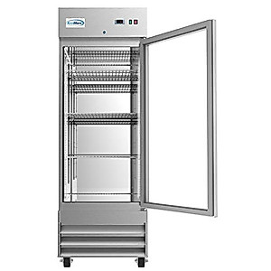 KoolMore - RIR-1D-GD 29" Stainless Steel 1 Glass Door Commercial Reach-in Refrigerator Cooler - 23 cu. ft