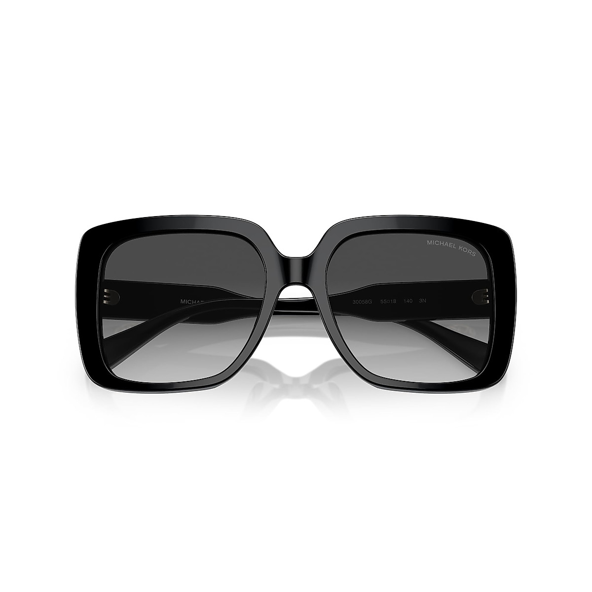 Michael Kors Eyewear Women's MK2183U Mallorca Universal Fit Square Sunglasses, Black/Grey Gradient, 55 mm