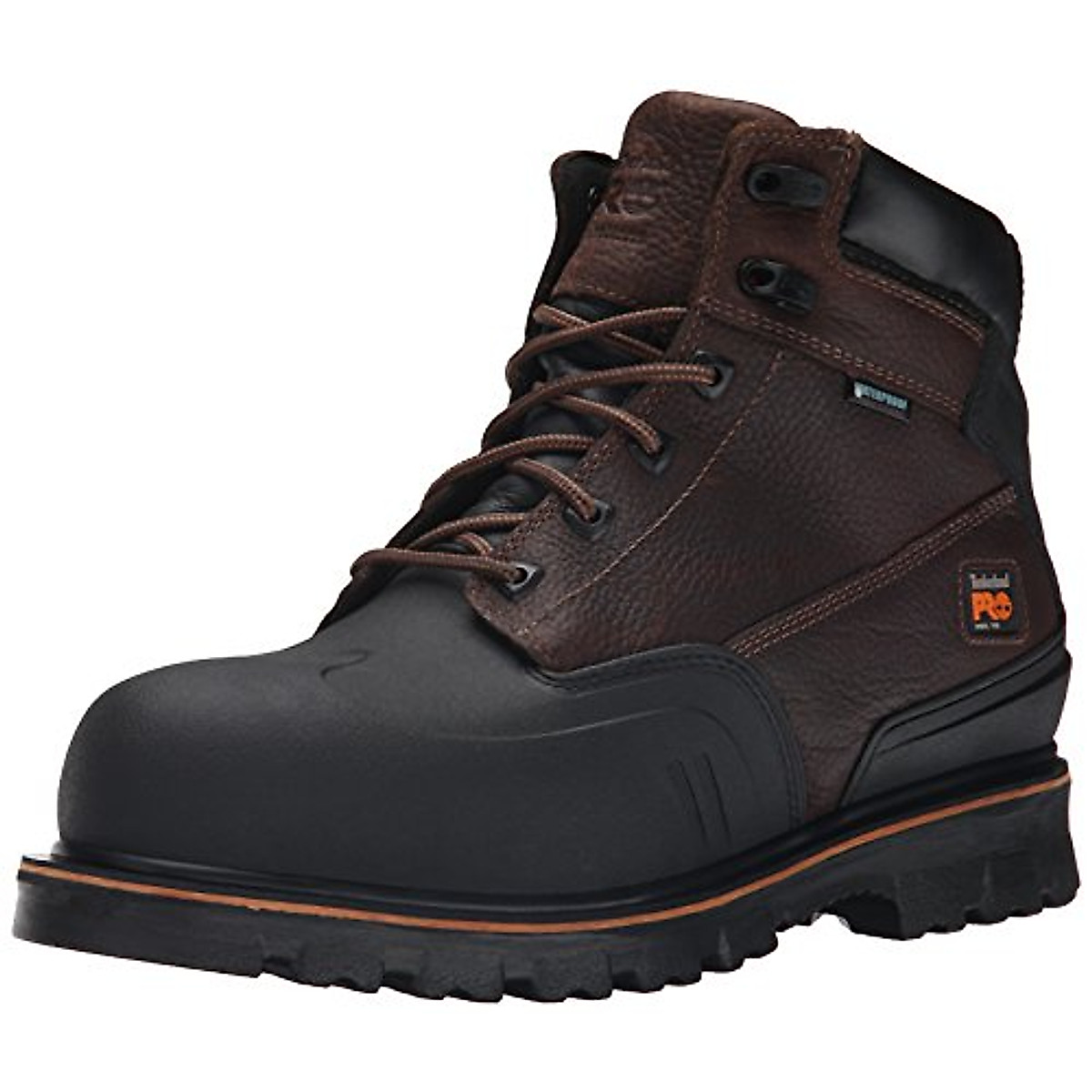 Timberland PRO mens 6 Inch Rigmaster Xt Steel Toe Waterproof Work Boot industrial and construction shoes, Brown Tumbled Leather, 9.5 US