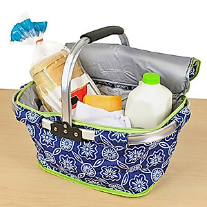 DII Christmas Holiday Insulated Casserole Carrier, 10x16x3", Perfect for Holidays, BBQ's, Potlucks, Parties, To Go Lunches, Craft/Dish Storage & Monogramming-Snowflakes