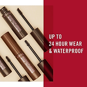 Rimmel London Wonder'Full 24HR Eyebrow Mascara, Long-Wearing, Waterproof, Smudge-Proof, 002, Medium Brown, 0.04oz