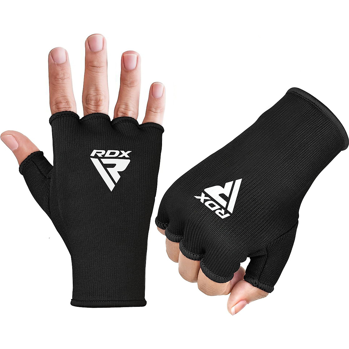 RDX Boxing Hand Wraps Inner Gloves Men Women, Half Finger Elasticated Bandages, Under Mitts Fist Protection, Muay Thai, Kickboxing, MMA, Martial Arts Speed Bag Punching Training