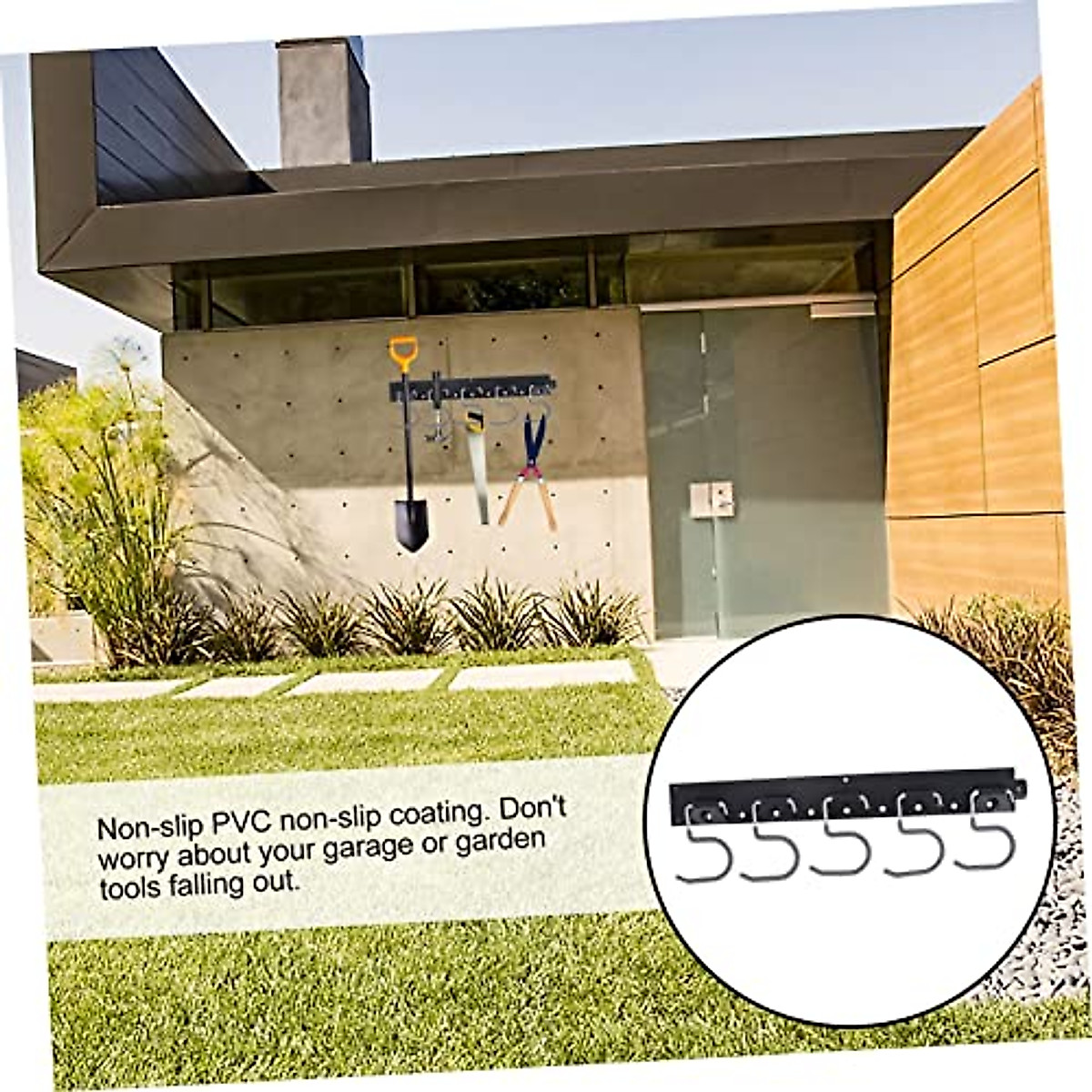 Gadpiparty 1 Set Tool Storage Hanging Strip Heavy Duty Storage Wall Organizer Coat Rack Shelf Bathroom Broom Holder Garage Tool Hanger Storage Shelf Hanger Wall Mount Hanger Hooks Metal