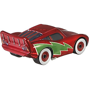 Disney Car Toys Holiday Hotshot Lightning McQueen, Miniature, Collectible Racecar Automobile Toys Based on Cars Movies, for Kids Age 3 and Older