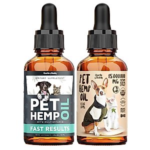 Charlie & Buddy Hеmp Оil for Dogs Cats - Helps Pets with Аnxiеty, Pаin, Strеss, Slееp, Аrthritis, Sеizures Rеlief - Нiр Jоint Hеalth - Cаlming Trеats