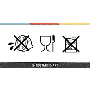 Nostalgic-Art Retro storage tin box flat, 84.5 oz, Cookies 'n' Biscuits – Gift idea for the kitchen, metal can with lid, vintage design