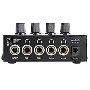 On-Stage HA4000 4-Channel Pro Headphone Amplifier,Black,White