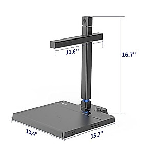 CZUR Shine 500 Surface Pro DC Document Scanner, 5MP Document Camera + 2MP Webcam+ Working Surface, A4 Scanner for Computer/Laptop, 180+ Languages OCR, Fast Scan 1s/Page, for PC/Mac