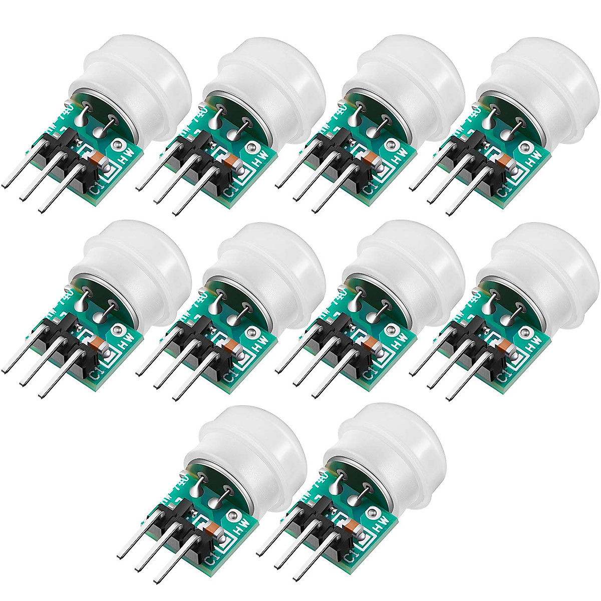 Weewooday 10 Pieces Am312 Pir Sensor Mini Pir Motion Sensor Infrared Human Body Pyroelectric Infrared Motion Module 2.7v to 12v