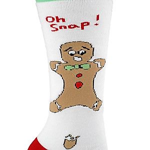 Tree Buddees Unisex Adult - Oh Snap! Funny Gingerbread Man Christmas Socks