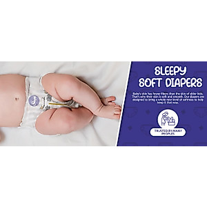 Sleepy 3X Jumbo Natural Baby Diapers, Made from Organic Cotton and Bamboo Extract, Ultimate Comfort and Dryness, 60 Count – Size 6 XL, Child Weight 33-55 lbs