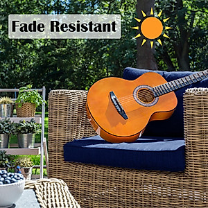 SK Studio Patio Cushion Covers Replacement, 2 Pack Waterproof Outdoor Furniture Seat Cushion Slipcover with Zipper for Garden and Backyard, Red 2