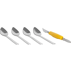 Trudeau Stainless Steel Grapefruit 5-Piece Set, Yellow