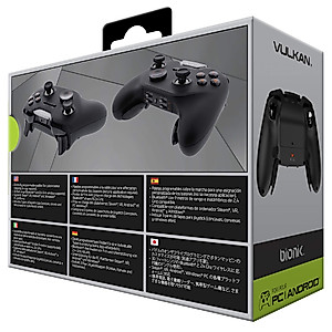 Bionik VULKAN Advanced Wireless Gaming Controller- For Windows PC, Android, Steam and VR Devices with Programmable Paddle Buttons- Dual Connectivity - Android