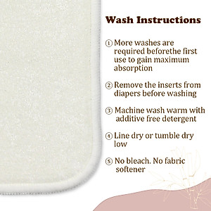 Mama Koala 5-Layer Natural Baby Cloth Diaper Inserts with Snaps, Adjustable and Reusable for Any Baby Cloth Diaper(6 Pack)