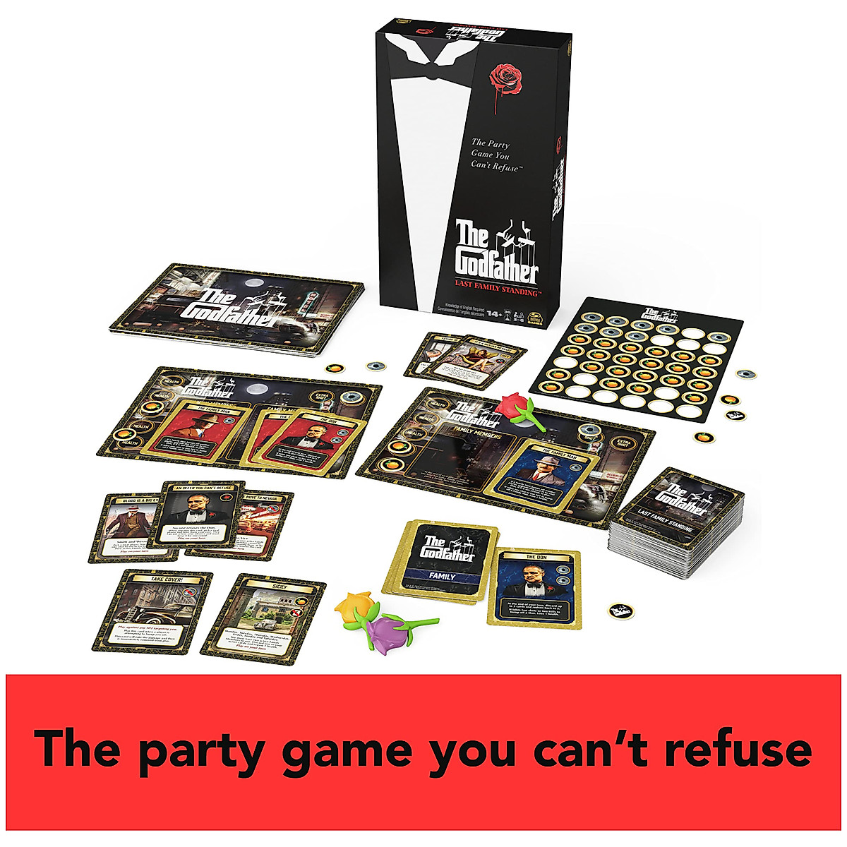 The Godfather, Last Family Standing Board Game Italian Film Fun Family Party Game Scary Movie Multiplayer Card Game, for Adults and Kids Ages 14 and up