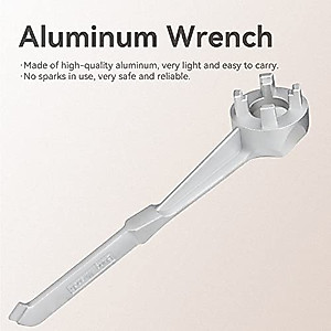 Ullnosoo Bung Wrench 55 Gallon Drum, Drum Wrench Aluminum Barrel Wrench Opener Tool for 10 15 20 30 50 55 Gallon Drum, for 2 inch and 3/4 inch Bung Caps
