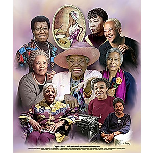 Wishum Gregory Again I Rise: Great African American Female Authors & Poets (Unframed Art Print - 24x20 inches)