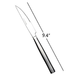 Idotry 6-Piece Stainless Steel Steak Knives, Kitchen Dinner Knives