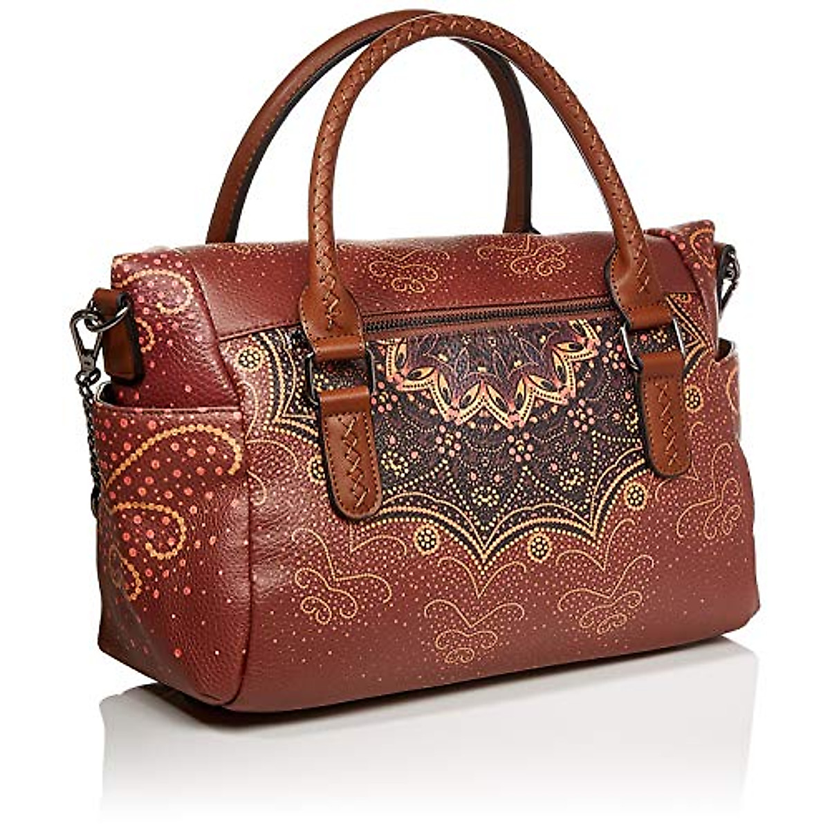Desigual womens Tekila Sunrise Loverty 2 Top Handle Bag, Cognac, One Size US