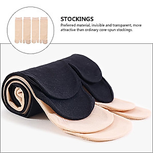 Happyyami 2 Pairs Summer Mid-Tube Silk Stockings for Women - Lightweight and Breathable Two-Toed Socks in Free Size