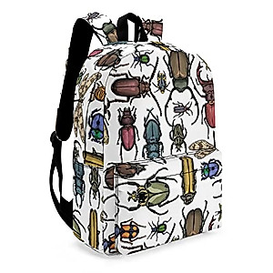 Backpack Bright Insects School Bookbag for Boys Girls Computer Backpacks Book Bag Travel Hiking Camping Daypack