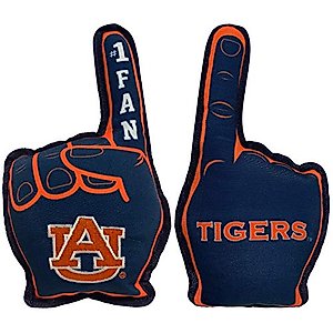 NCAA Auburn Tigers #1 Fan Toy for Dogs & Cats. Best Tough PET Toy with Inner Squeaker.