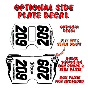 MxNumbers- BMX Box Plate Decals | Multicolored Bike Race Number Graphics | Custom with Your Name, Number & Colors | Fits Box Plate Phase 2 Junior and Senior