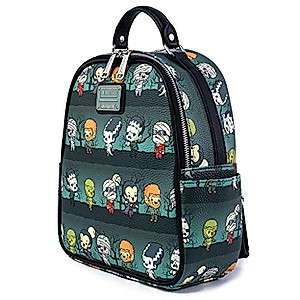 Loungefly Universal Monsters Chibi All Over Print Womens Double Strap Shoulder Bag Purse