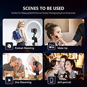 Neewer Advanced 16-inch LED Ring Light Support Manual Touch Control with LCD Screen, Remote and Multiple Lights Control, 3200-5600K, Stand Included for Makeup YouTube Video Blogger Salon (White)